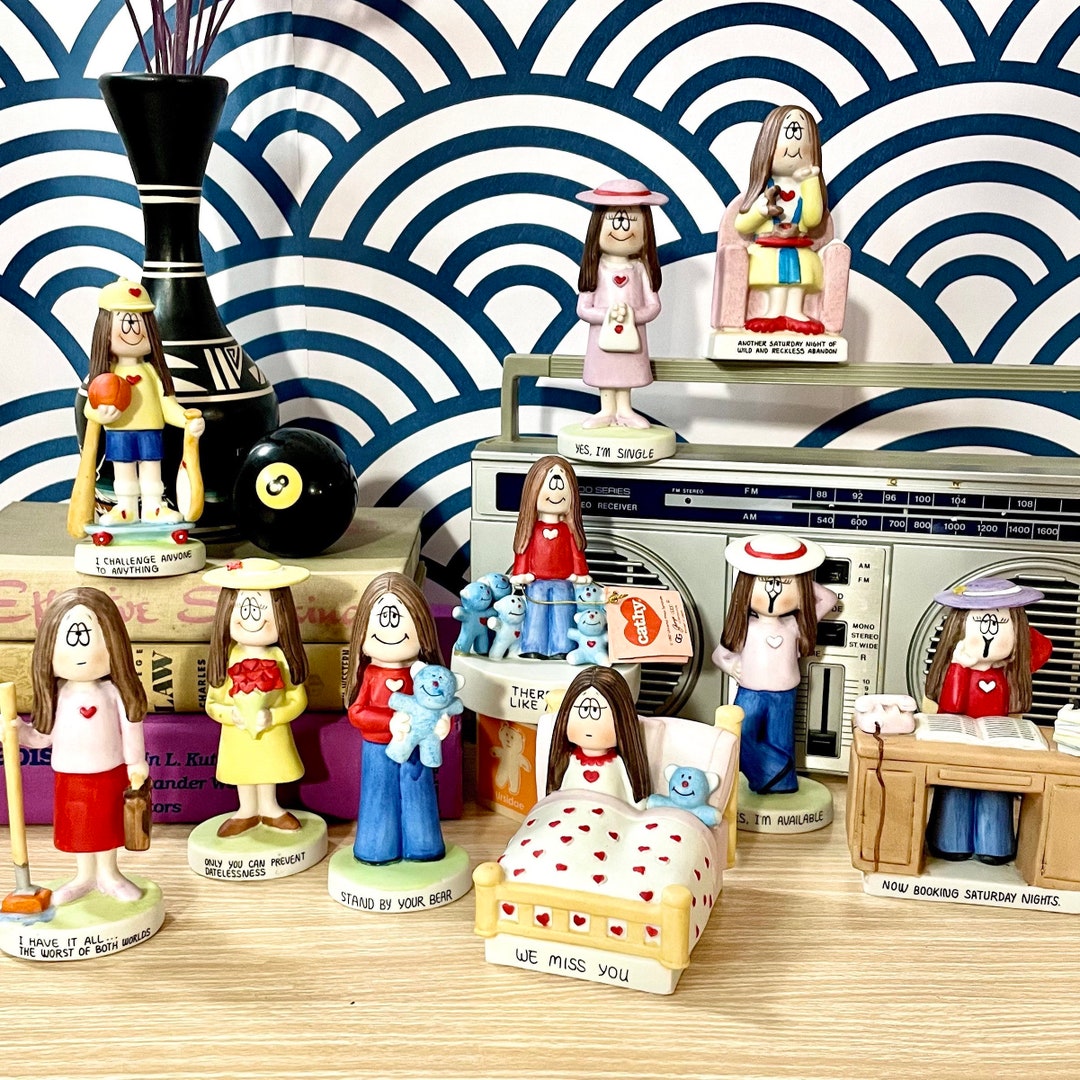 Vintage Cathy Guisewite Figurines - Sold Separately - 1980s Comic Strip ...