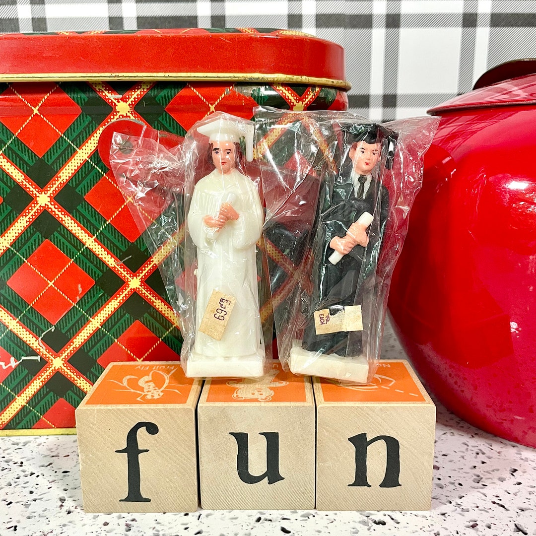 Vintage Graduation Cake Toppers - Your Choice Girl or Boy Graduate ...