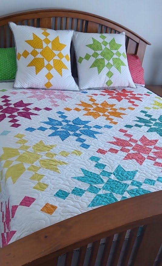 Snow Crystals Quilt Pattern Bonus 2 Sizes - Etsy
