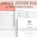 Korean Hangul Study Pack/ Chart & Worksheets printable | Etsy
