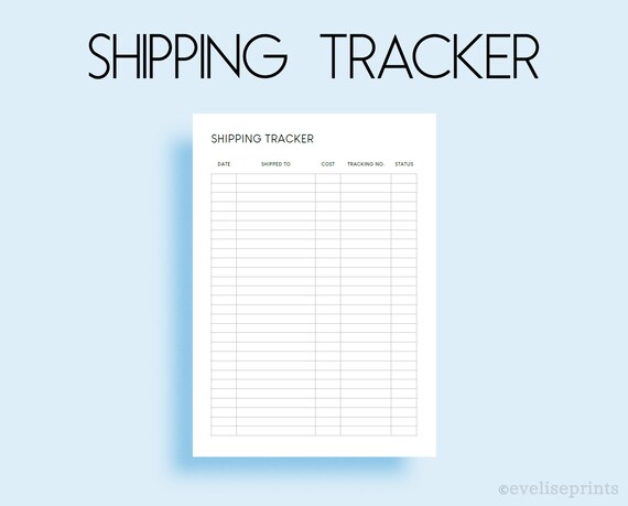 Shipping Tracker Small Business Form Clean & Minimalist | Etsy