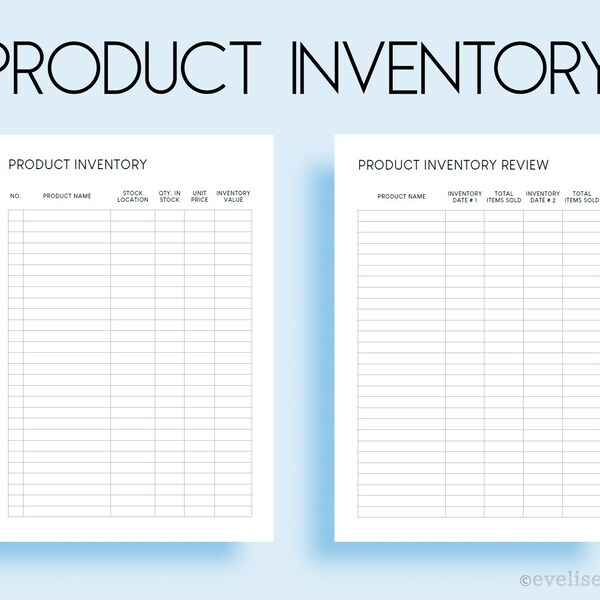 Inventory Form - Etsy