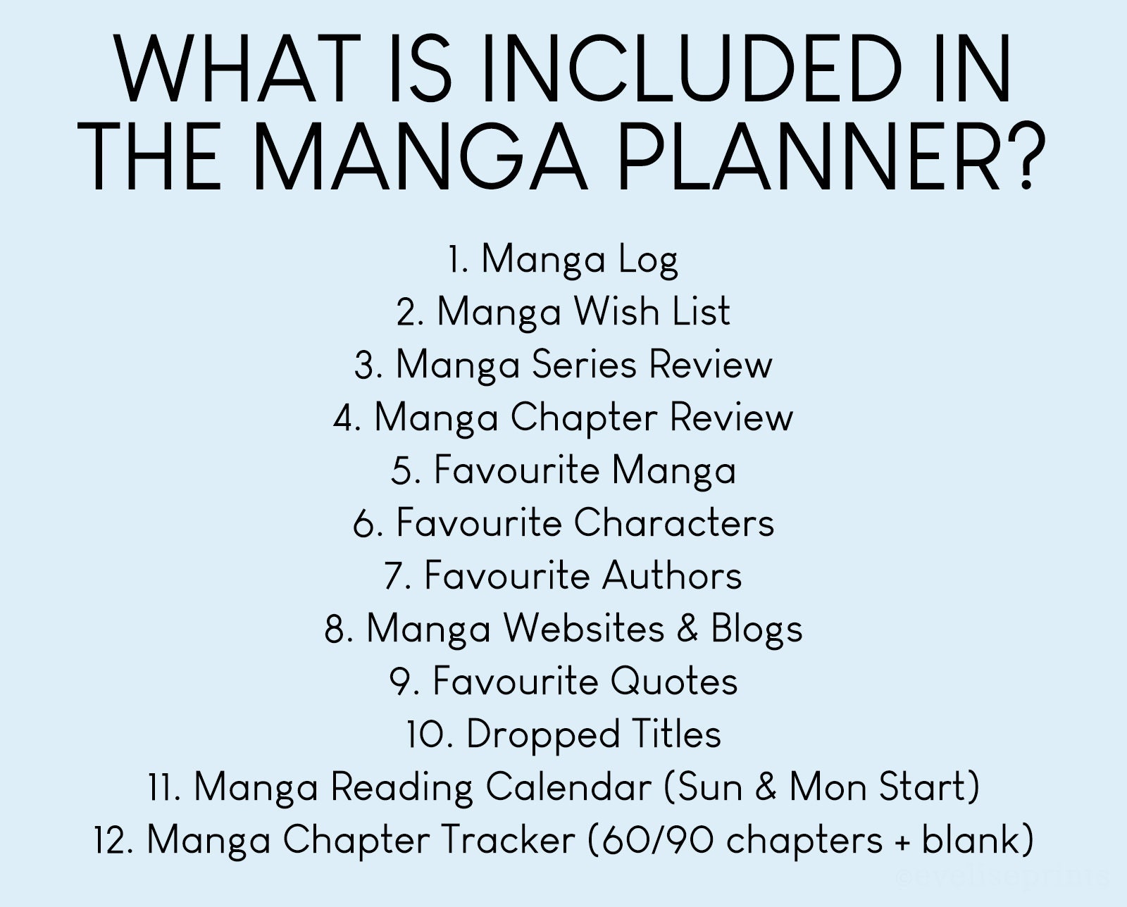 Manga Planner Clean & Minimalist Design A4 A5 A6 - Etsy