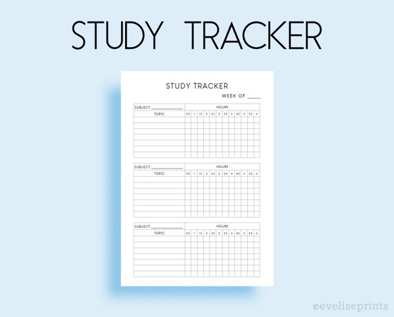 Study Tracker college / University Academic Student Planner - Etsy ...