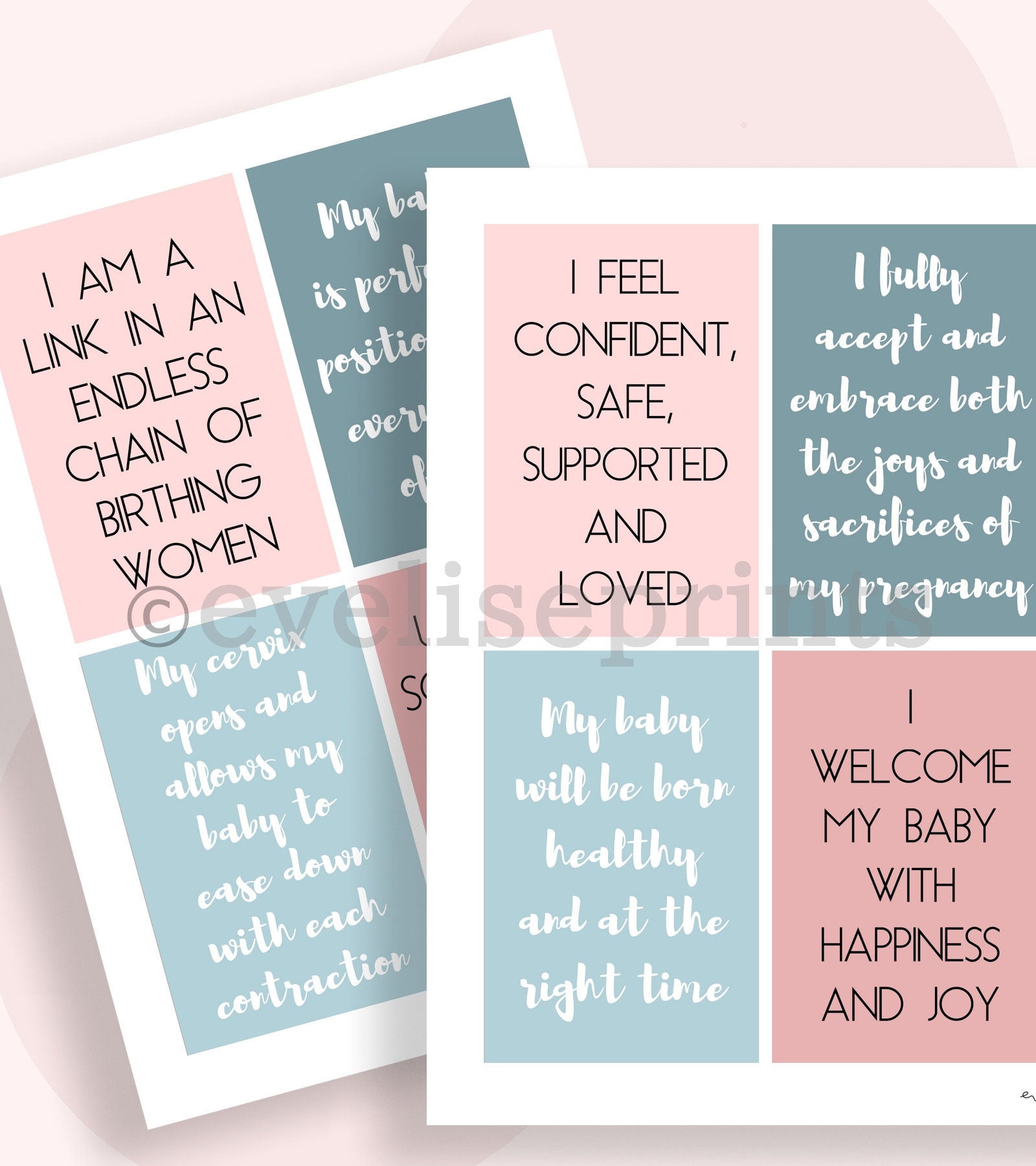 Affirmation Cards Set for Pregnancy & Birth inspirational Positive ...