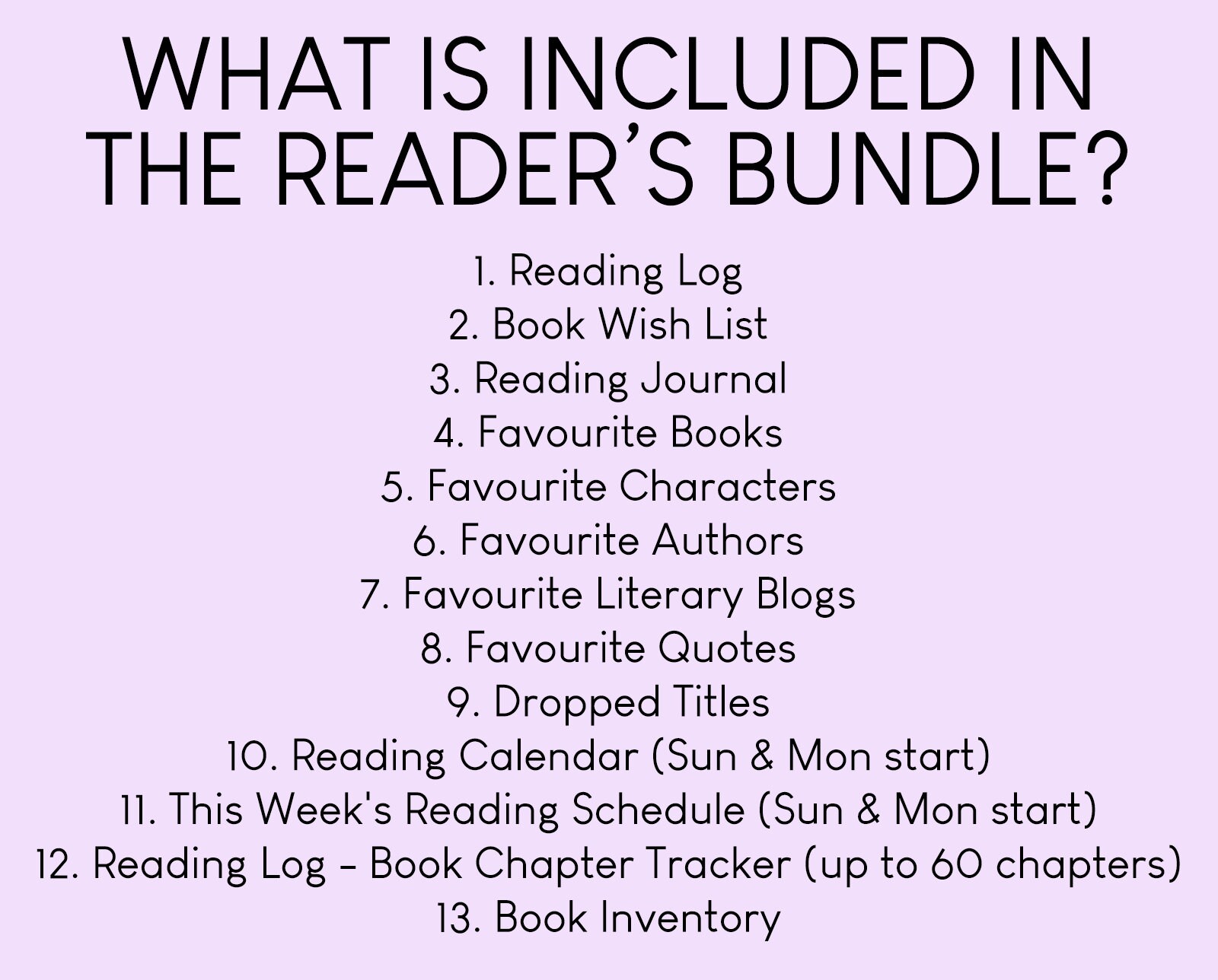Reader's Bundle reading Log, Reading Journal, Reading Wish List ...