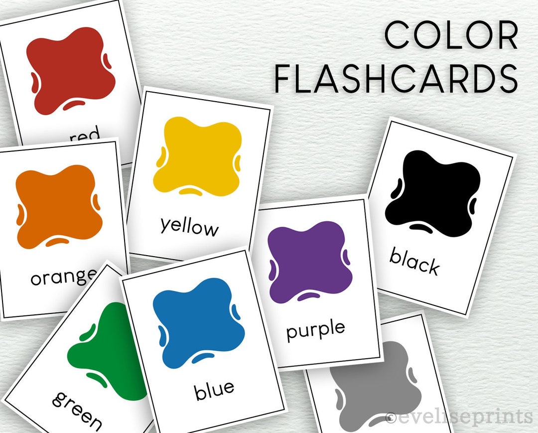 Color Flashcards Printable Homeschool Pre-k and Kindergarteners ...