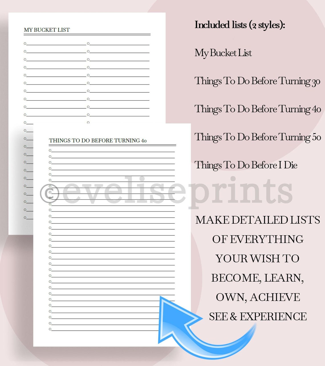 Dream Life Creator: Imagine Plan Achieve Ikigai Worksheets | Etsy