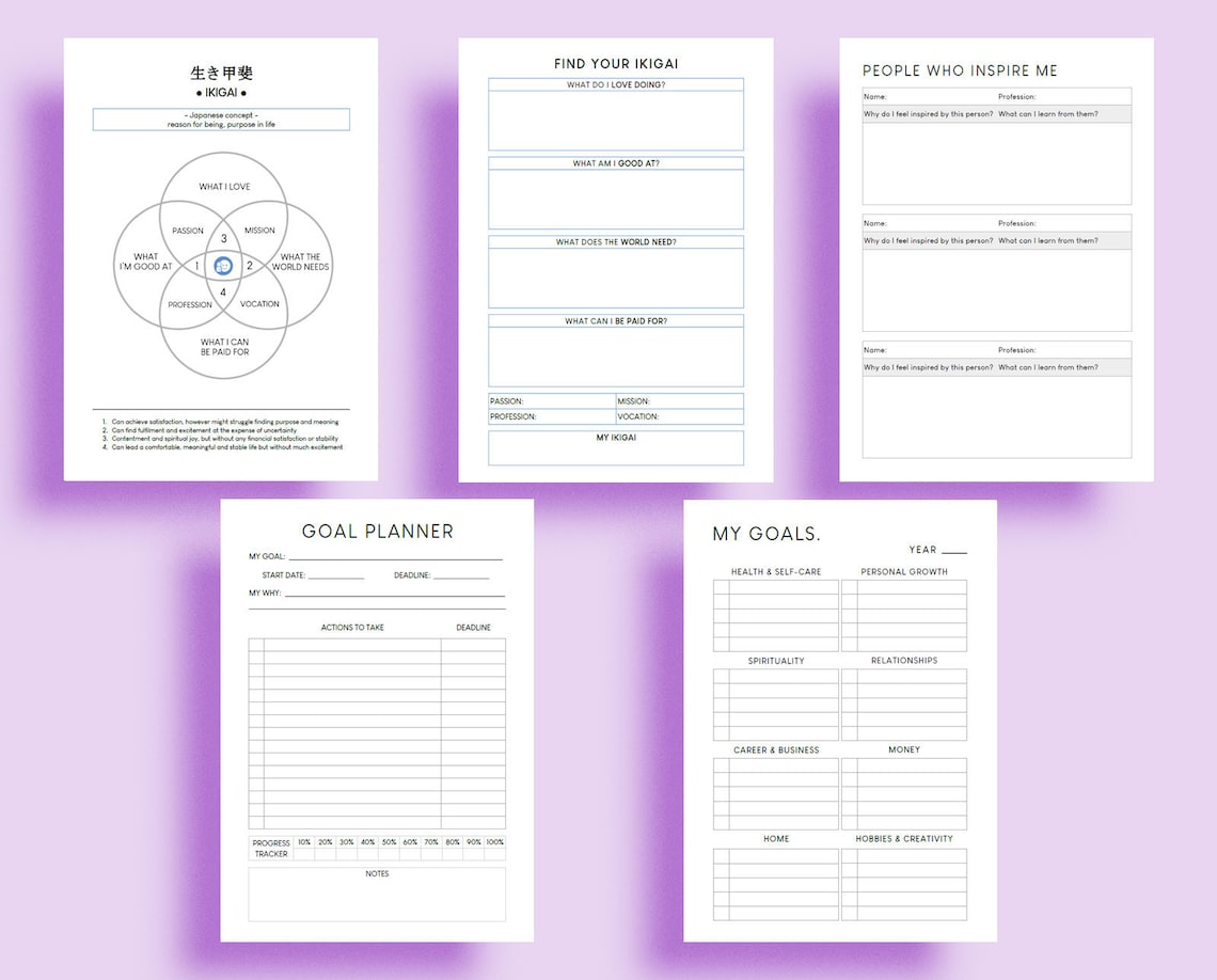Dream Life Creator: Imagine, Plan, Achieve Clean & Minimalist Design A4 ...