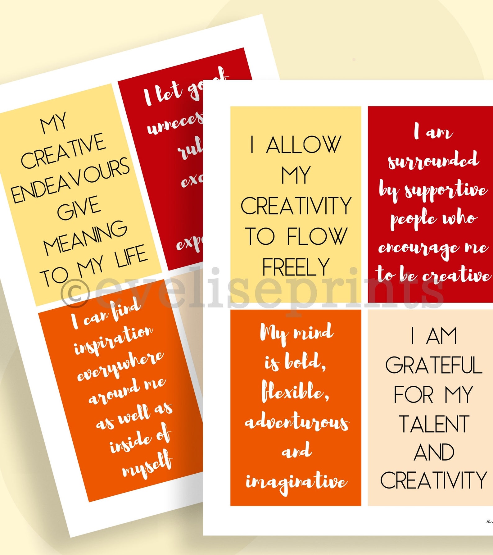 Affirmation Cards Set for Creativity Artists Musicians - Etsy