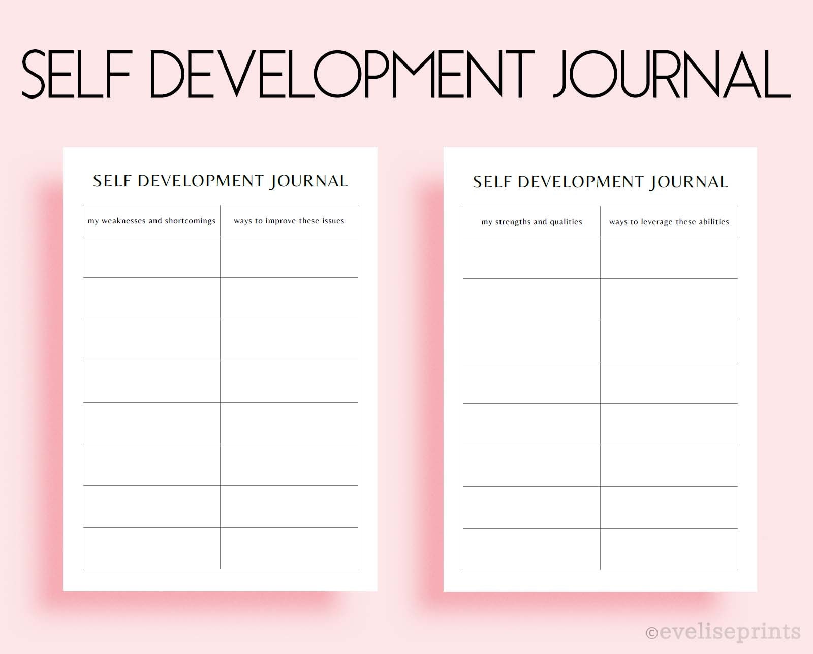 Self-development Journal Clean & Minimalist Design A4, A5, A6 Printable ...