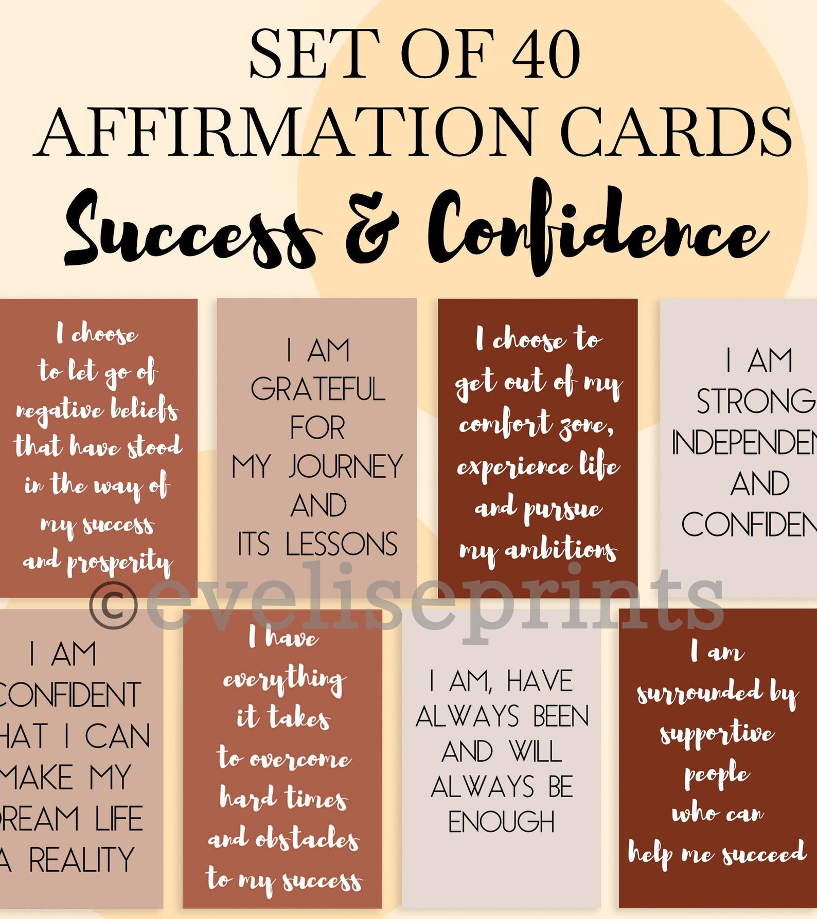Affirmation Cards Set for Success, Self-esteem & Confidence ...