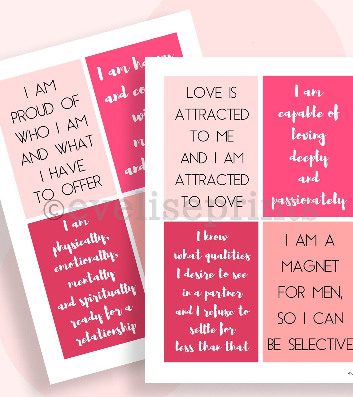Affirmation Cards Set for Attracting Love & Relationships FOR WOMEN ...