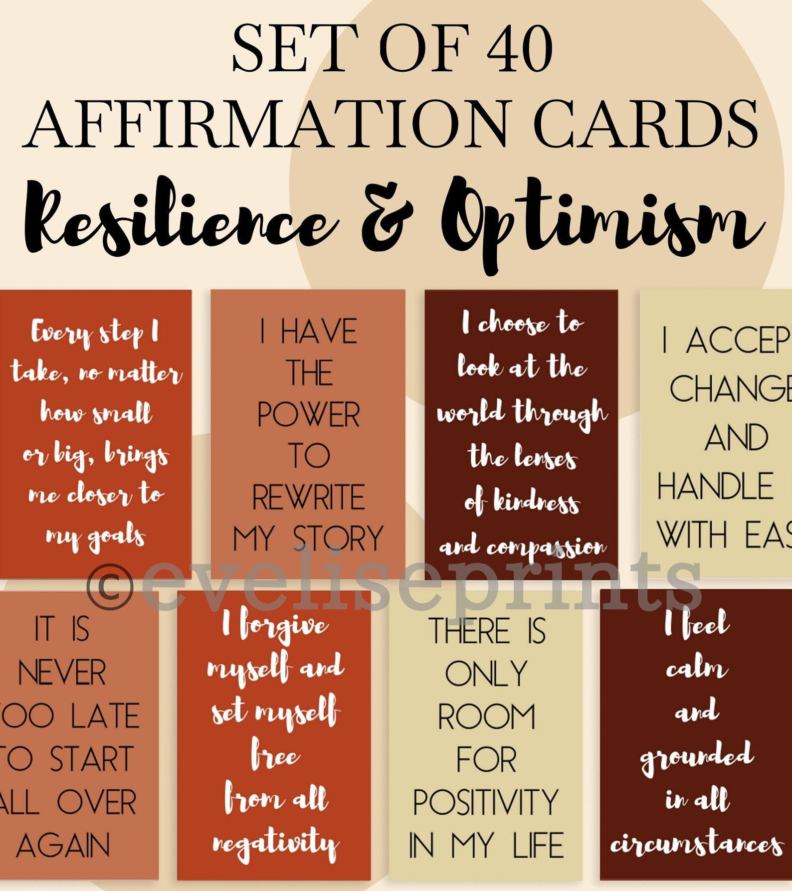 Affirmation Cards Set for Resilience, Positivity & Optimism ...