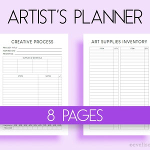 Artist's Planner / Creative Project Planner Clean & Minimalist Design ...