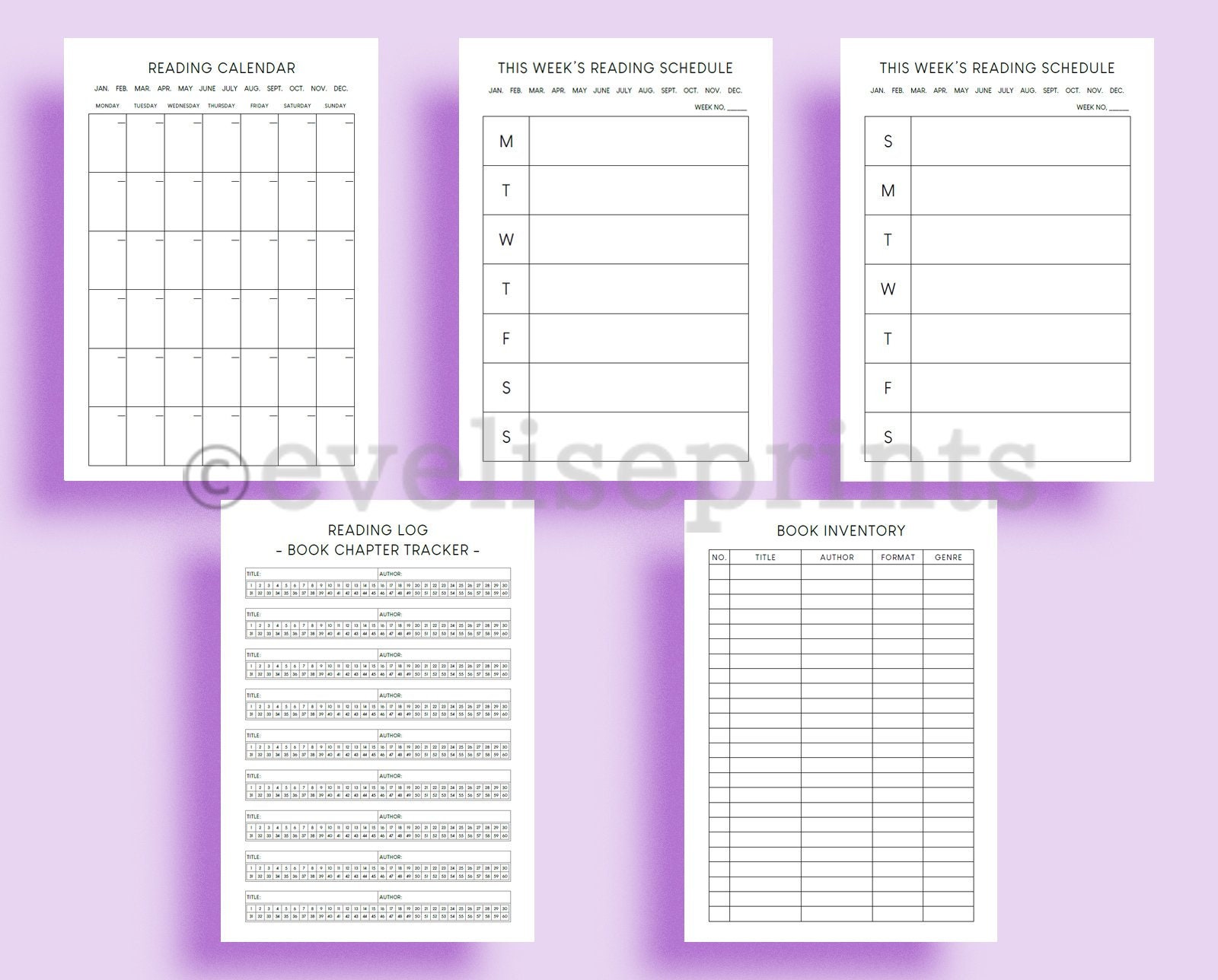 Reader's Bundle reading Log, Reading Journal, Reading Wish List ...