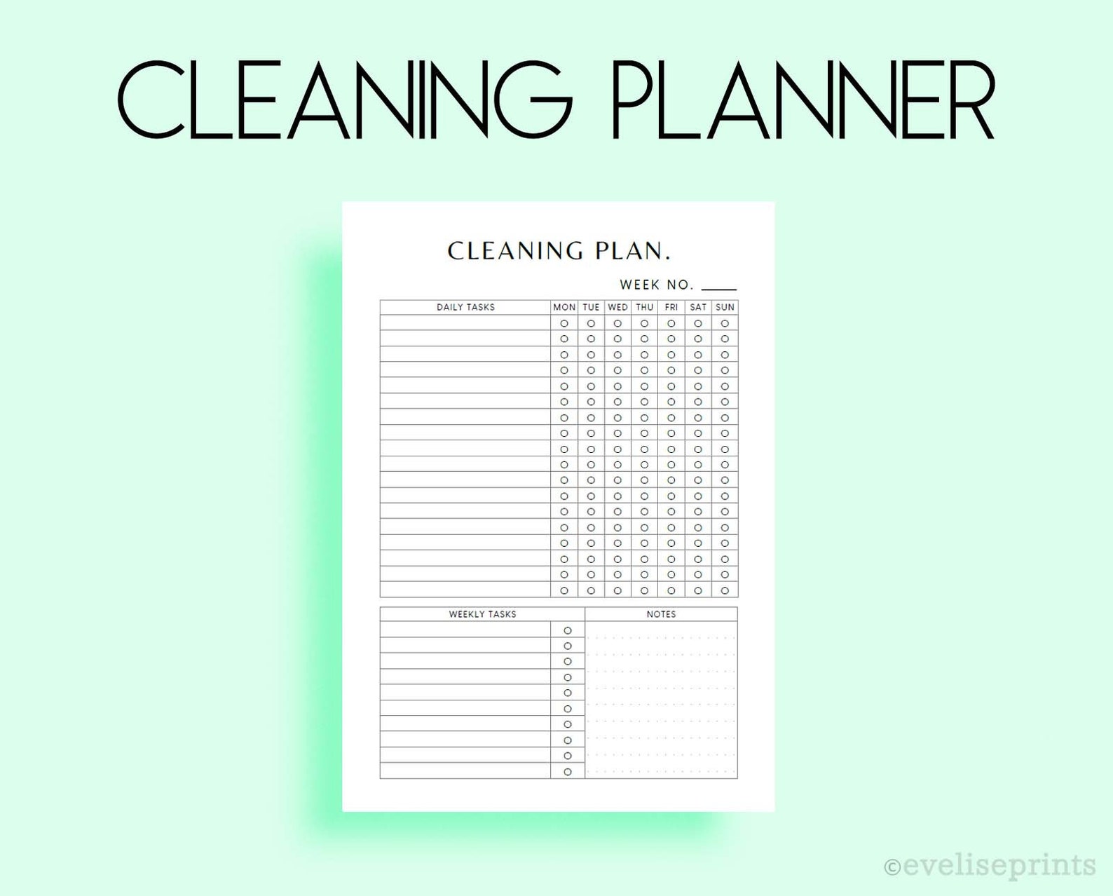 Cleaning Plan/ Checklist Clean & Minimalist Design A4 A5 - Etsy