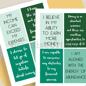 Affirmation Cards Set for Money, Wealth, Prosperity & Abundance ...
