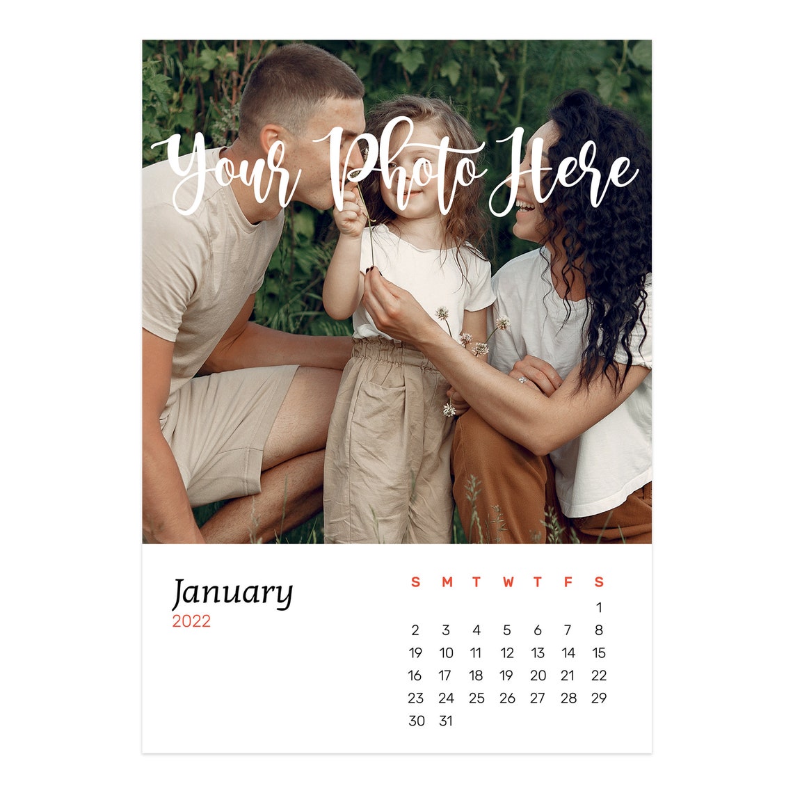Wall Calendars 12 Month Personalized Calendars Family Photo | Etsy