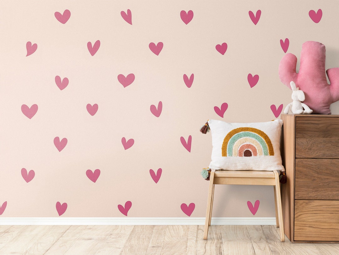 Hand Drawn Heart Wall Decals - Adorable Kids' Room Decor Wall Décor ...