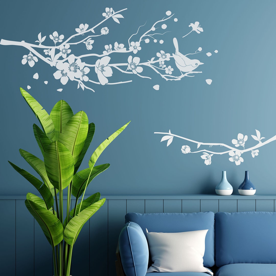 Spring Flowers Wall Decals Sticker Living Room Nursery Bedroom Blooming ...