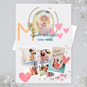 Personalized Photo Birthday Card | Children Birthday Card Custom ...