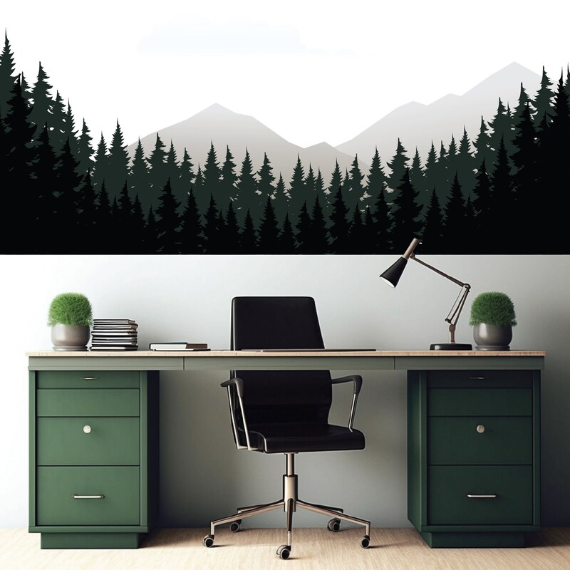 Pine Tree Wall Decal - Etsy