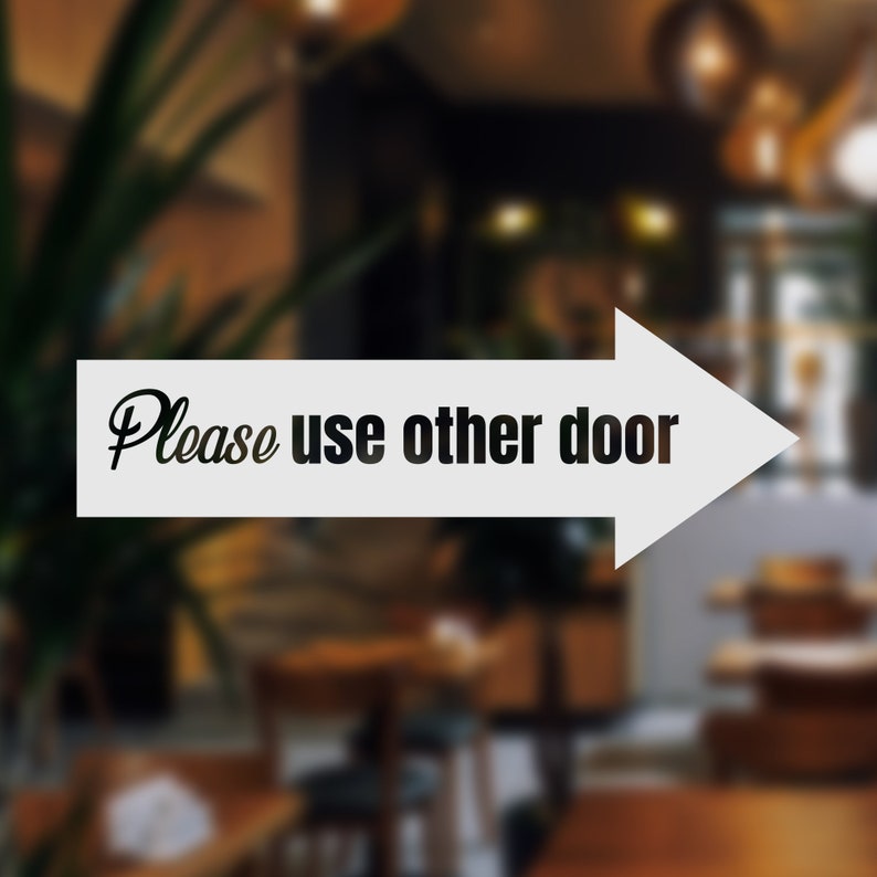 Please Use Other Door Vinyl Decal right or Left Arrow - Etsy