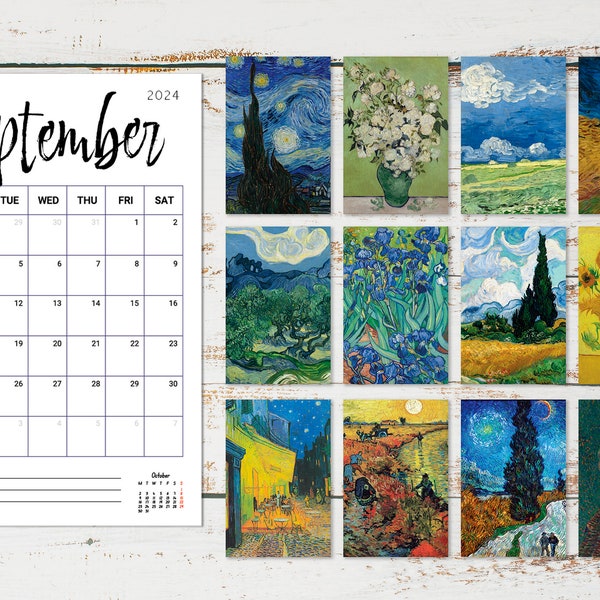 Van Gogh Desk Calendar - Etsy