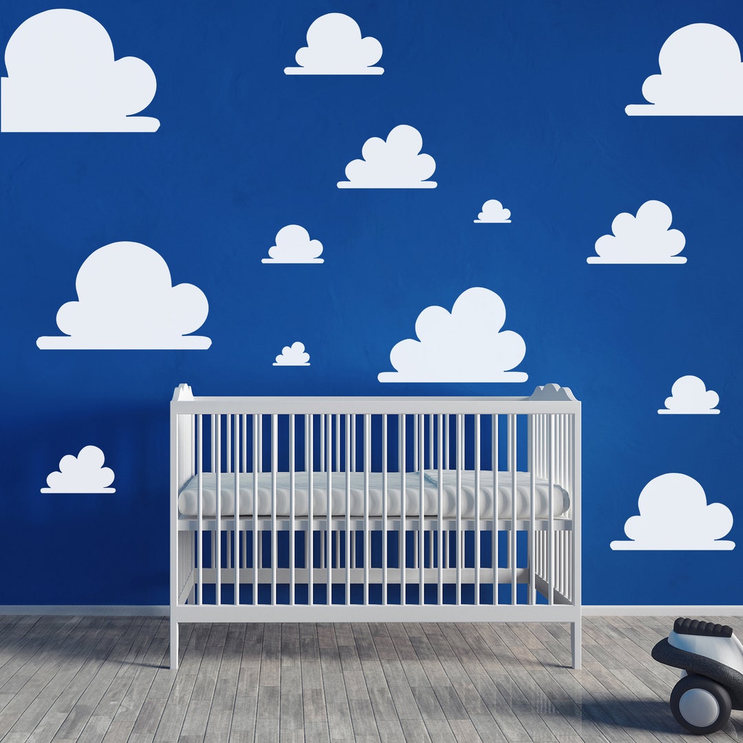 Toy Story-inspired Cloud Wall Stickers - Playful Sky Pattern Decals for ...
