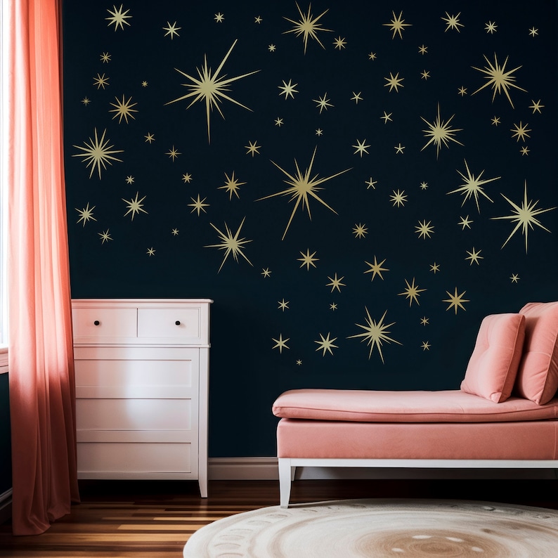 Starburst Wall Decals | Retro-inspired Stars Sticker | Stylish Home ...