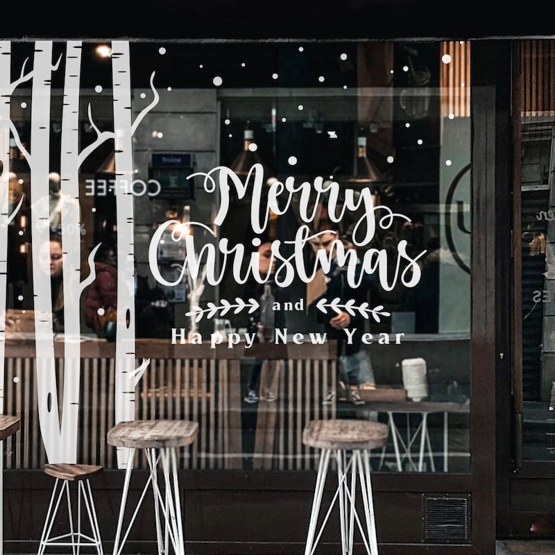 Christmas Window Decals - Etsy