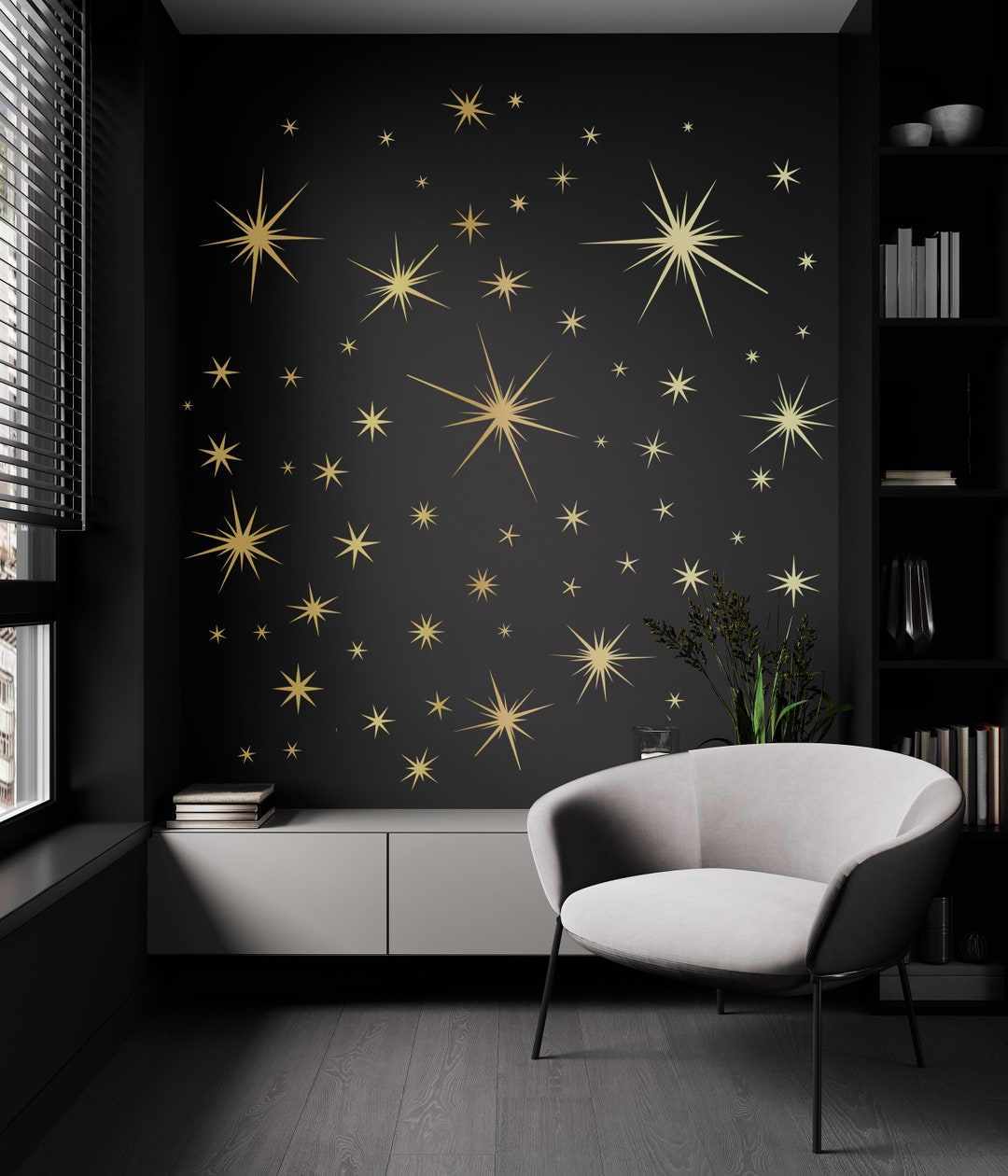 Starburst Wall Decals | Retro-inspired Stars Sticker | Stylish Home ...