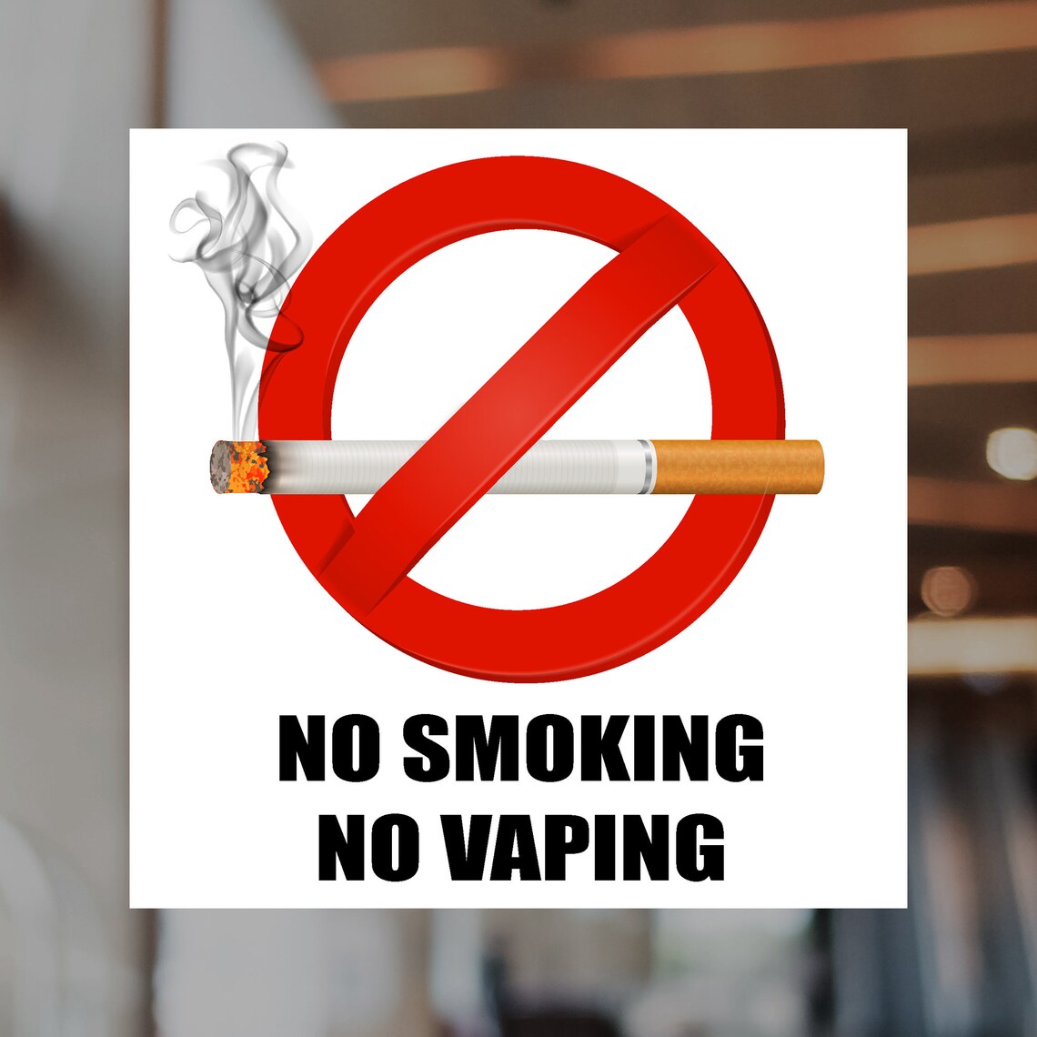 No Smoking No Vaping Decal Smoking Sign No Smoking Logo Vinyl Decal ...
