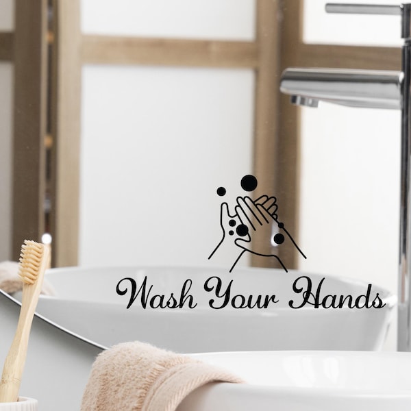 Wash Hands Decal - Etsy