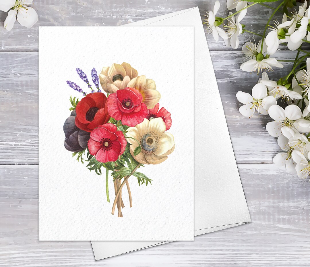 Poppy Flower Fine Art Note Cards With Envelopes Floral Blank ...