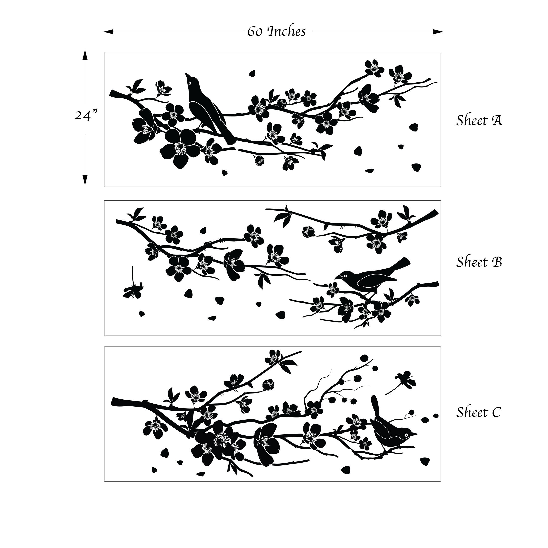 Spring Flowers Wall Decals Sticker Living Room Nursery Bedroom - Etsy