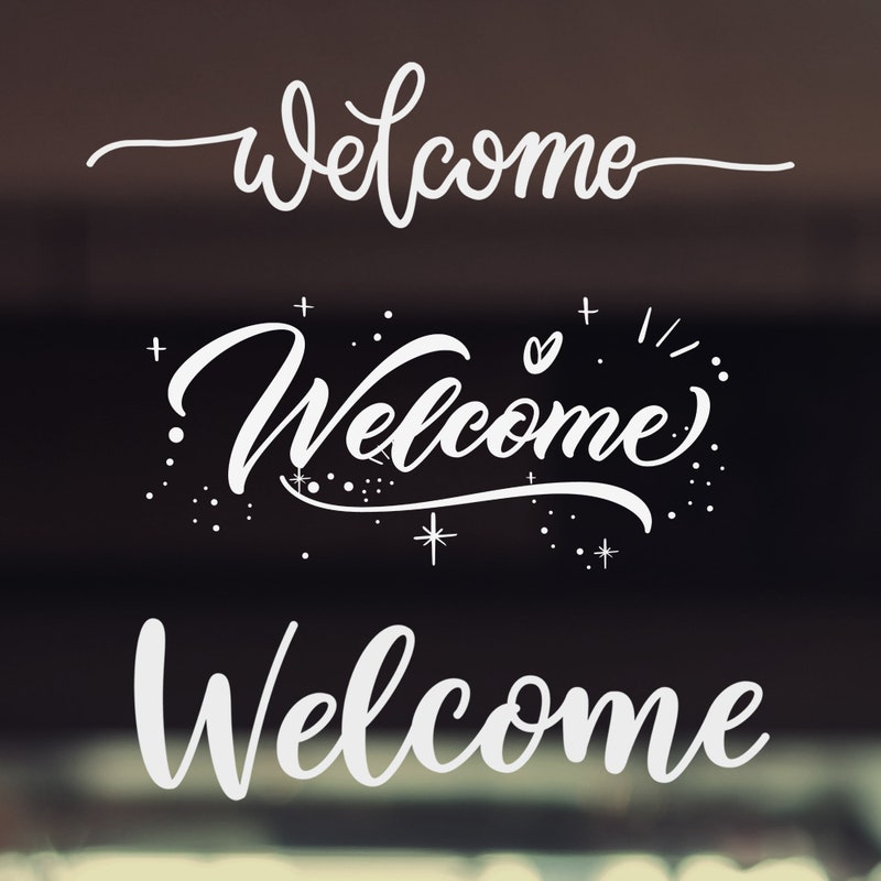 Welcome Decal - Etsy