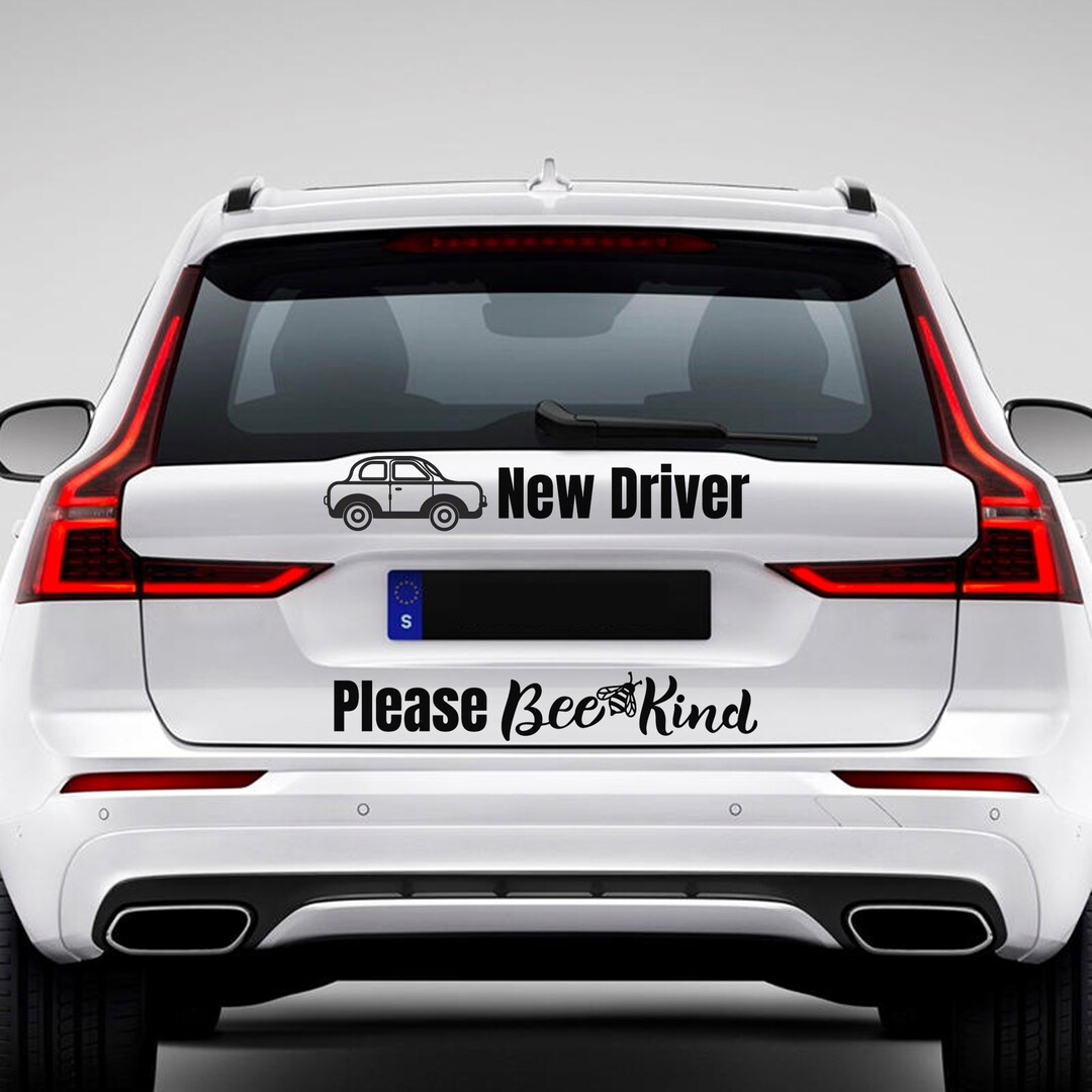 2-pack Caution NEW DRIVER Please Be Patient Bumper Sticker for Car ...