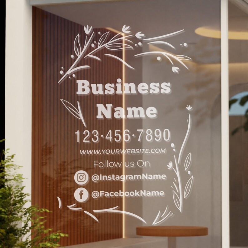 Custom Business Window Decal Customizable Window Decal - Etsy