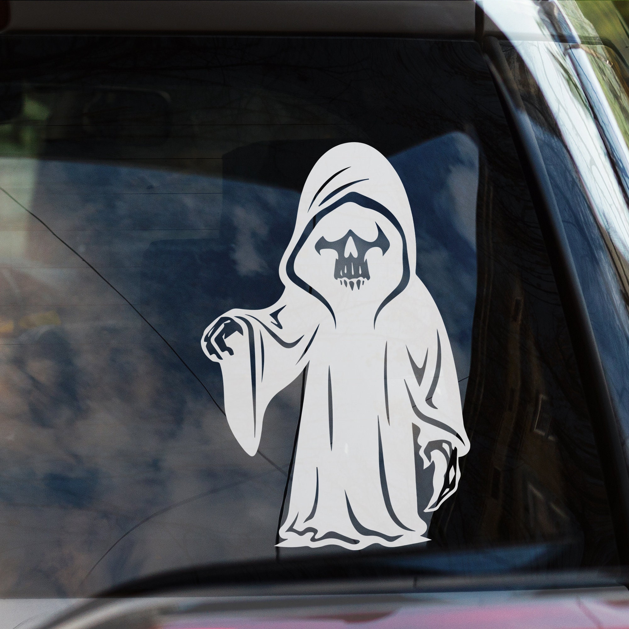 Grim Reaper Decal Halloween Grim Reaper Car Sticker - Etsy