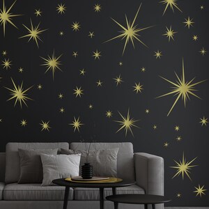 Starburst Wall Decals | Retro-inspired Stars Sticker | Stylish Home ...