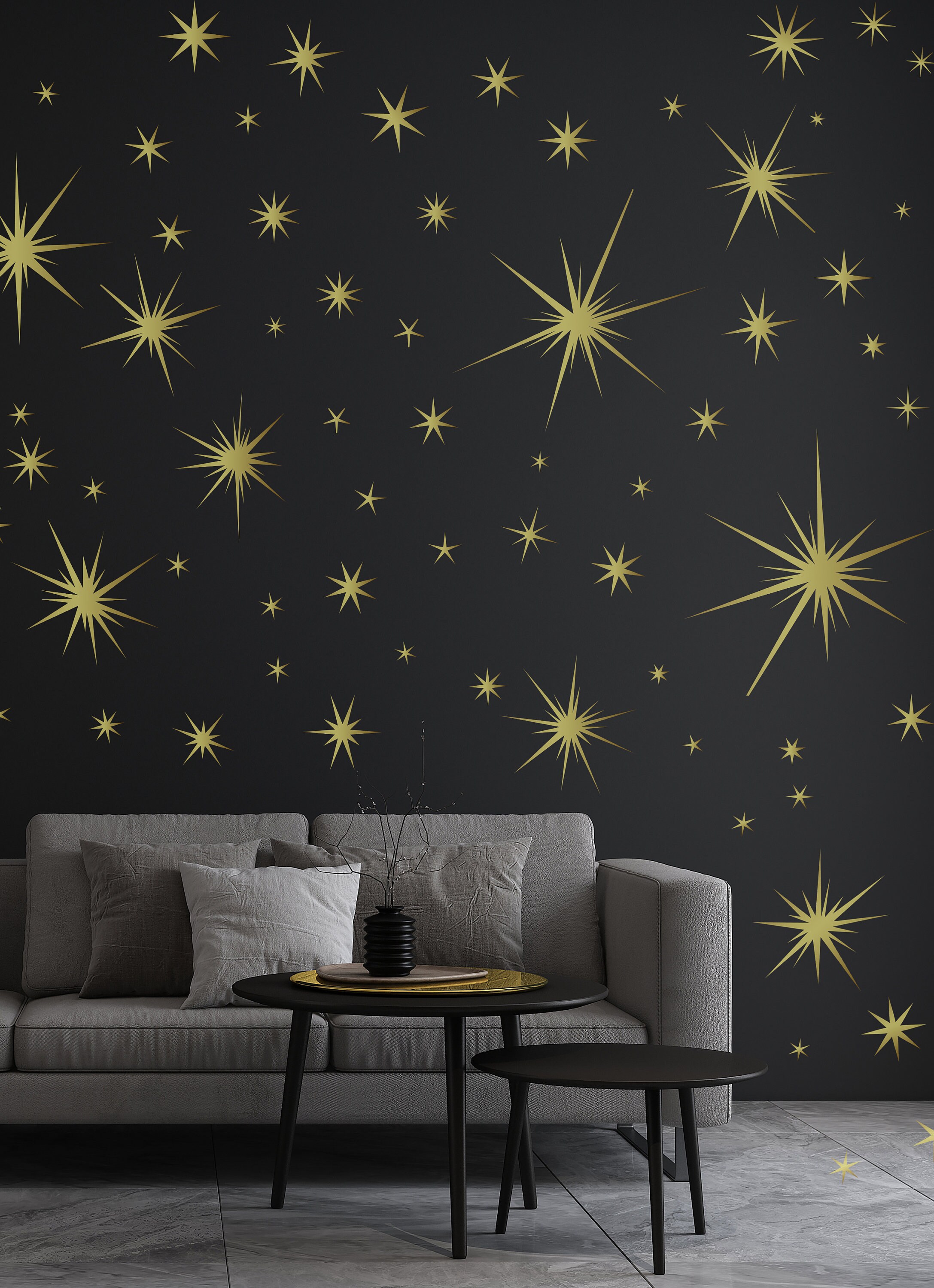 Starburst Wall Decals | Retro-inspired Stars Sticker | Stylish Home ...