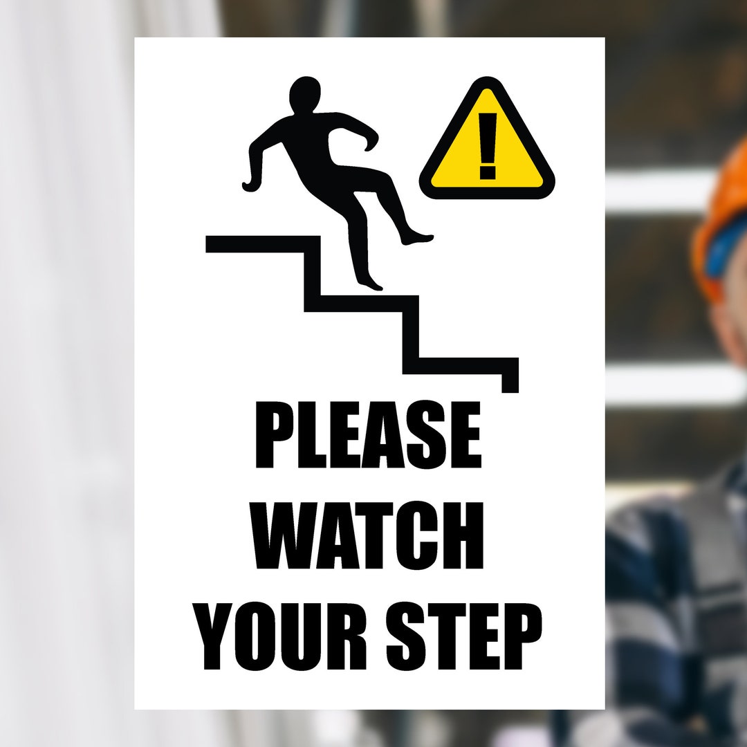 CAUTION Watch Your Step Decal Anti-slip CAUTION Beware Step Vinyl Decal ...