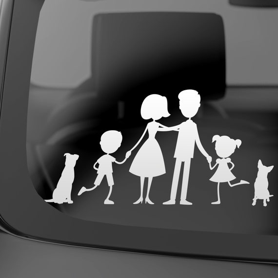 Figure Decals Family Vinyl Sticker Family of 6 on Board - Etsy