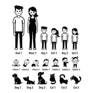 Family Car Decals - Stick Family Car Decal - Custom My Family Car Decal ...