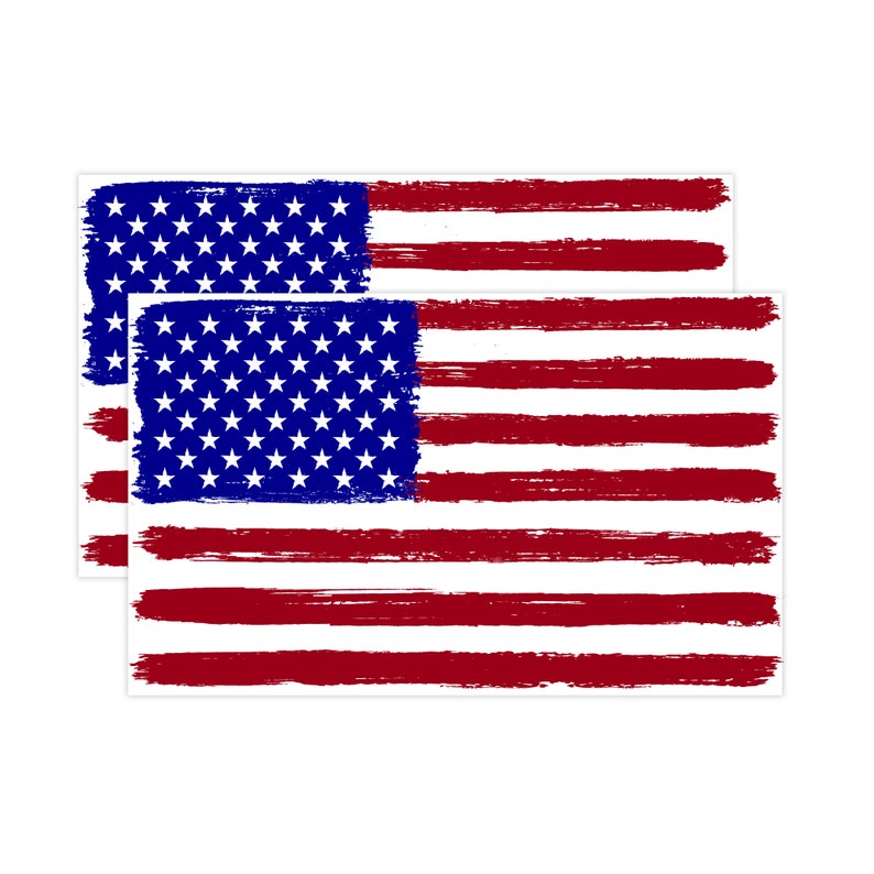 American Flag Vinyl Decal Window Wall Sticker Large Flag of the United ...