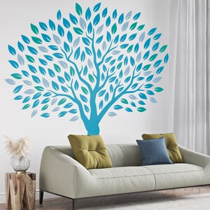 Large Rustic Tree Wall Decal - Large Vinyl Sticker for Living Room or ...