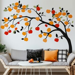 Personalized Apple Tree Wall Decal, Custom Trunk, Leaf, Apple Colors ...