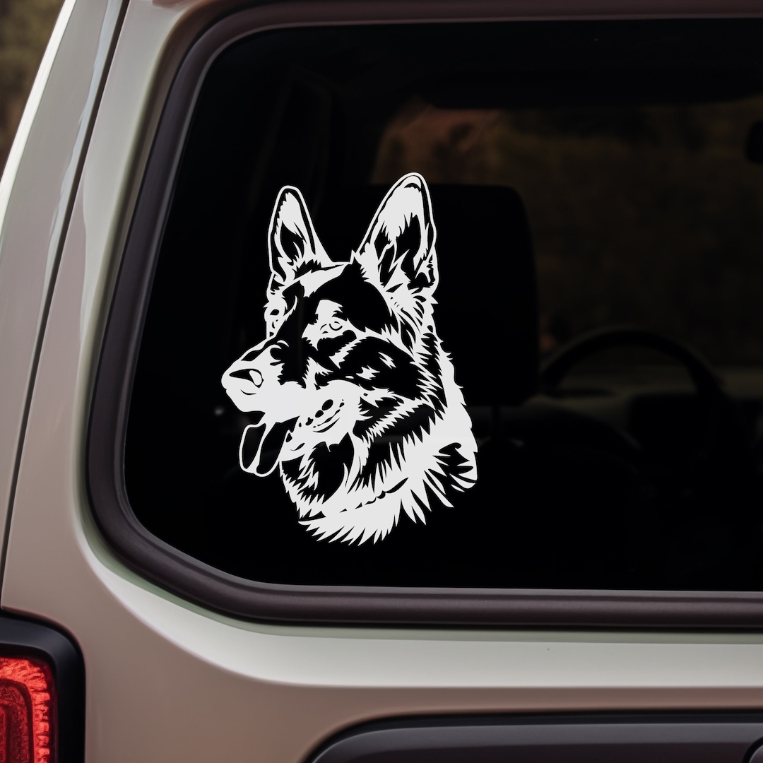 German Shepherd Vinyl Car Decal - Superior Quality, Weather-resistant ...